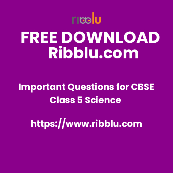 CBSE Class 5 Science Important Questions Chapter Wise