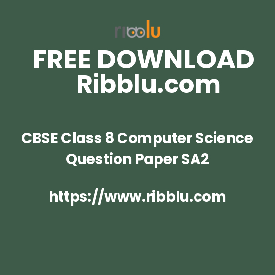 CBSE Class 8 Computer Science Question Paper SA2